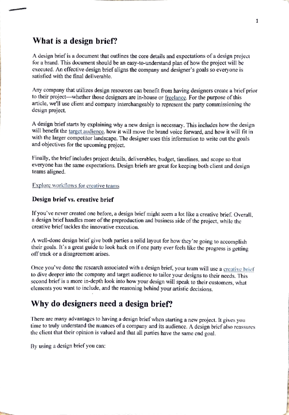 A design brief - Whatisa design brief? A design briefisa document that ...