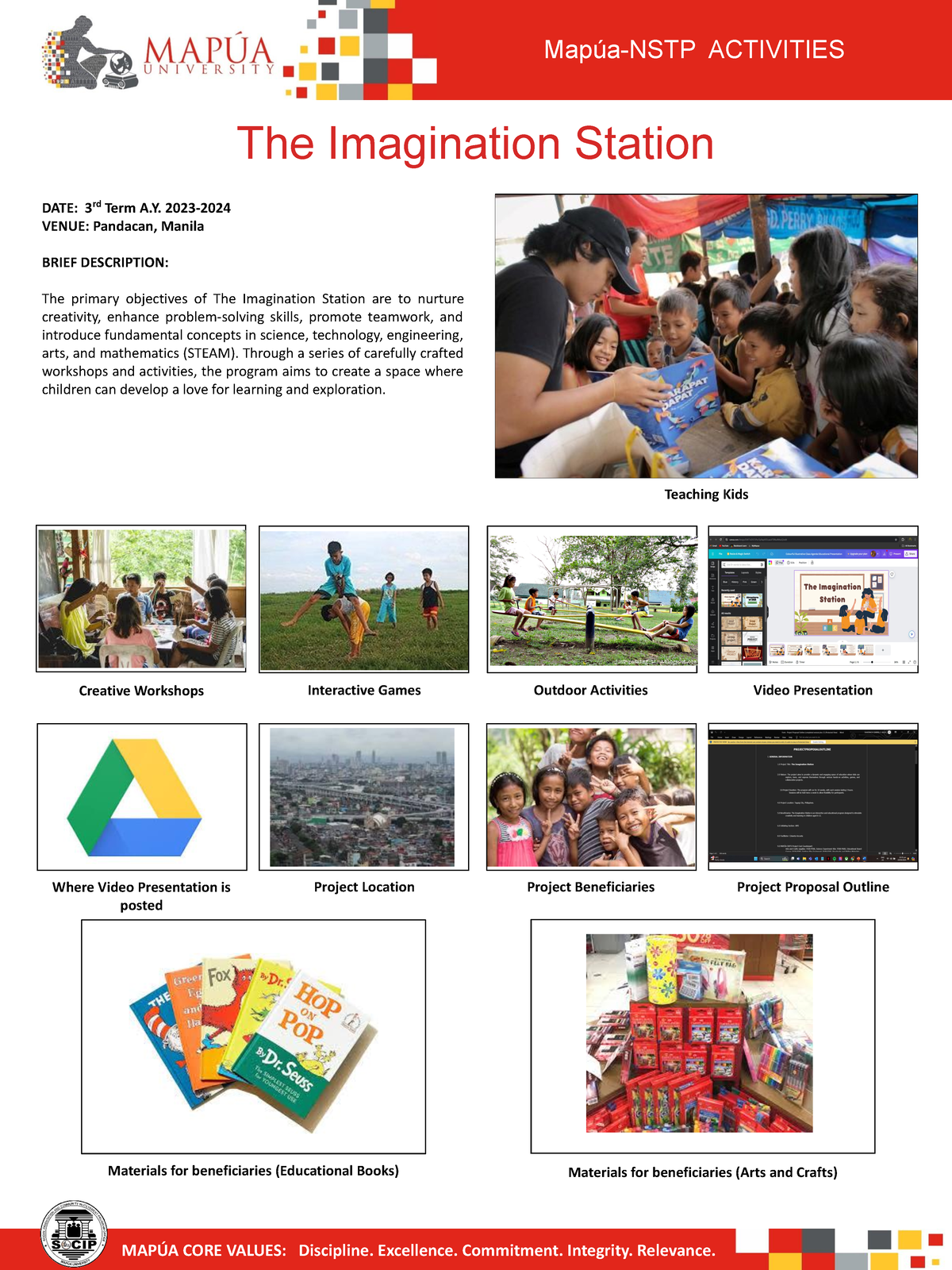 Form - Project Poster for NSTP - DATE: 3 rd Term A. 2023- VENUE ...