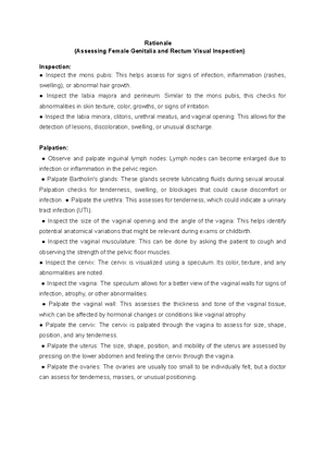 Rationale-2 - rationale - Rationale (Assessing Female Genitalia and ...
