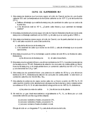 Termo Serie Ejer III - Ejercicios de Entropía con respuestas - T E R M O D I N Á M I C A ...