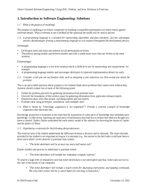 OOAD with UML - Lecture notes 1 - OOAD with UML Object Oriented ...