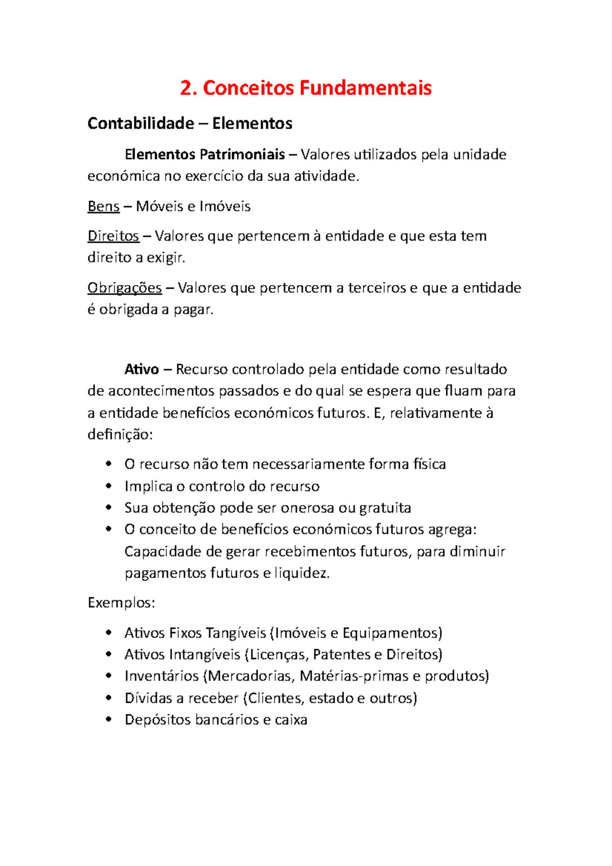 2. Conceitos Fundamentais - 2. Conceitos Fundamentais Contabilidade ...