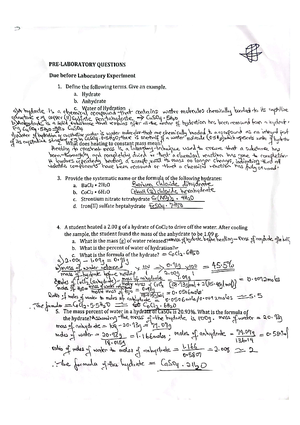 Experiment 1 CHM 1111 - This is accurate. - CHEM 1111 - Studocu