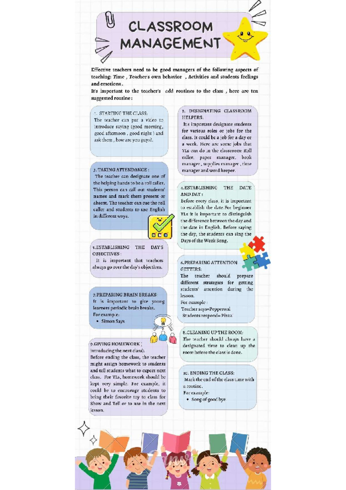 Classroom Management - Important points - Inglés para la Traducción I ...