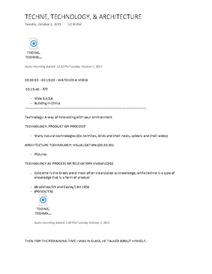 Lecture - Architecture Industry Transformation - INDUSTRY TRANSFOR... Audio recording started ...