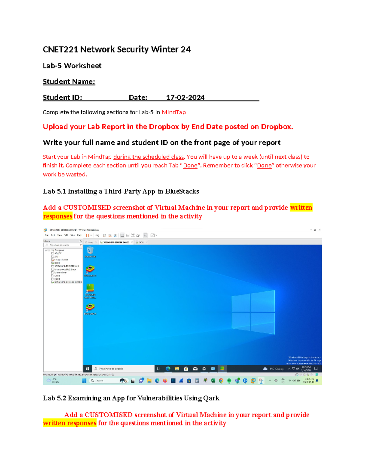 Lab-5 Worksheet (1) - network security - CNET221 Network Security ...