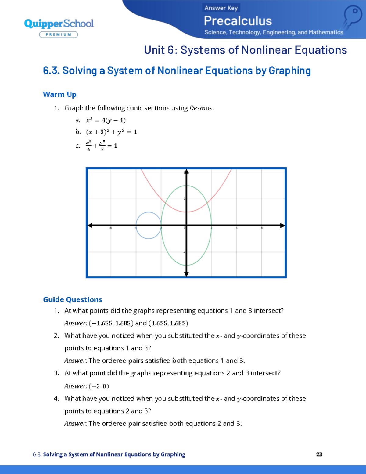PCAL 11 Q1 0603 AK Final - none - 6. 3. Solving a System of Nonlinear ...