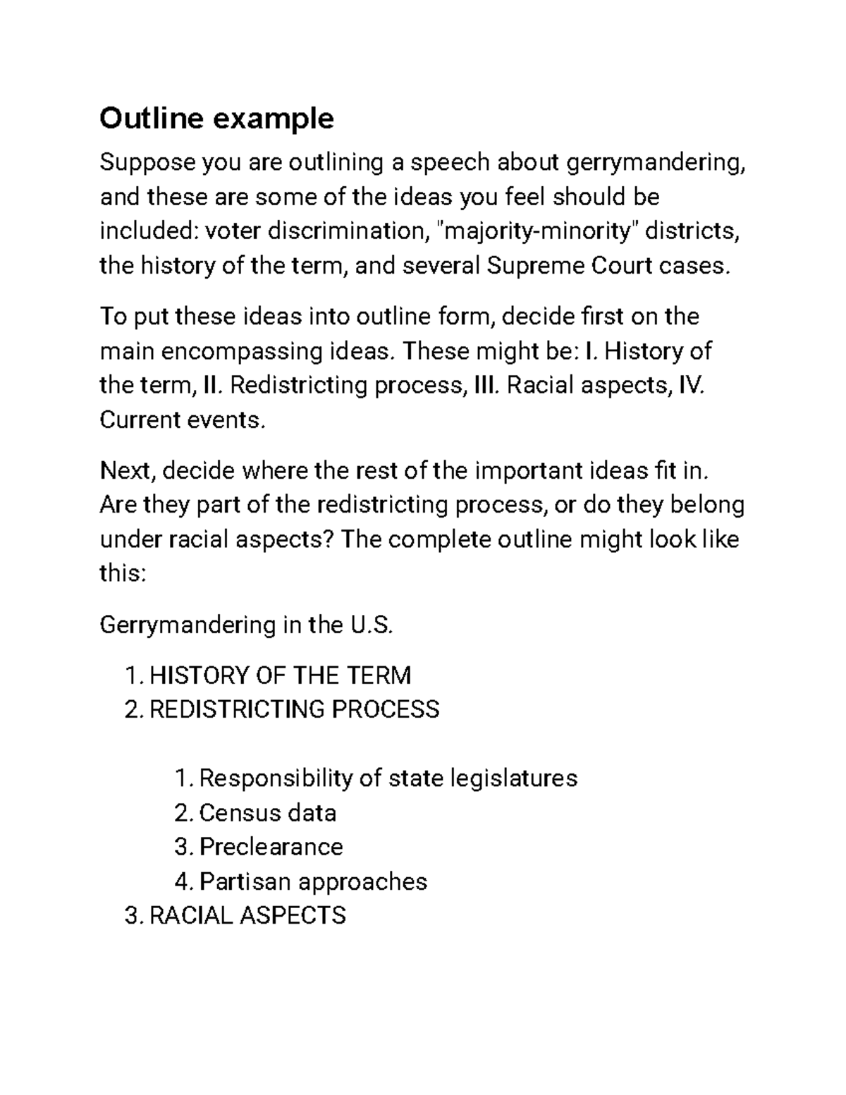 Write outline PT2 - Forensics - Outline example Suppose you are ...