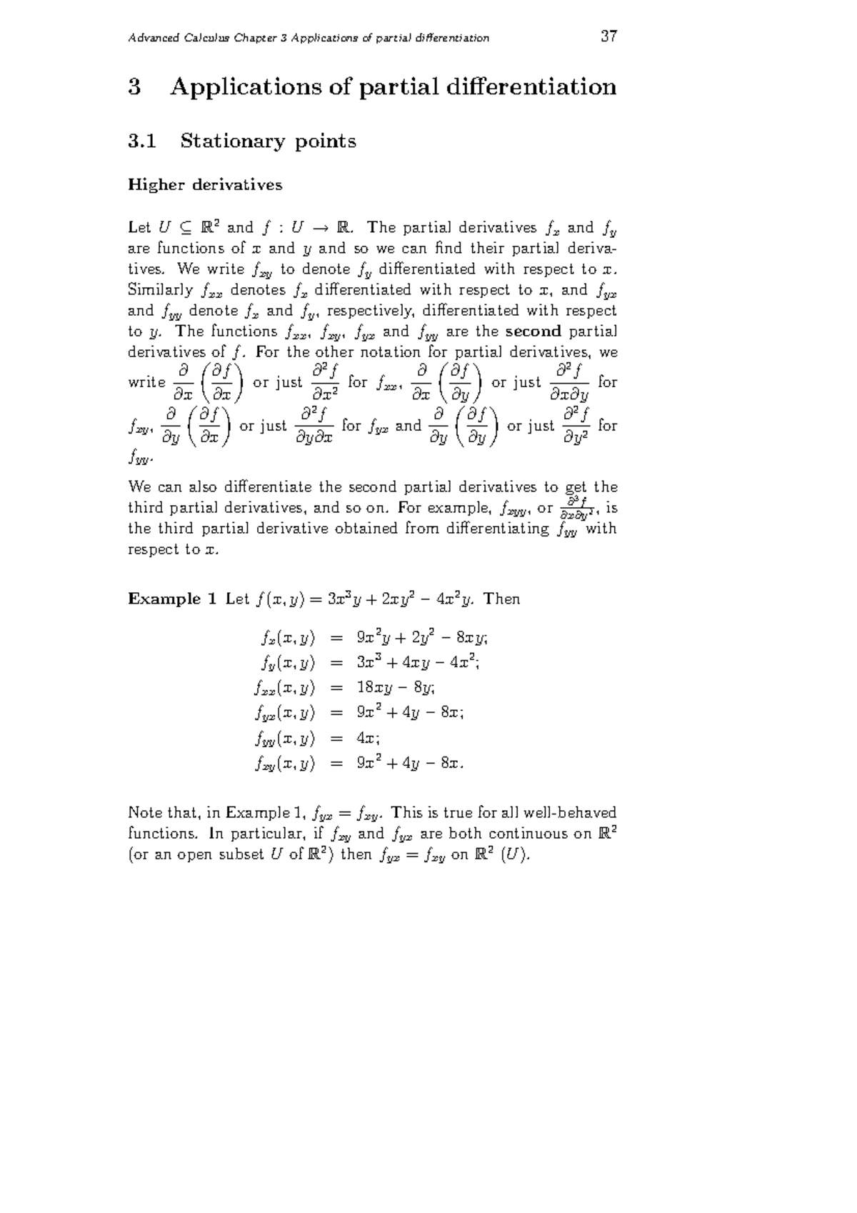 Applications of partial differentiation - The partial derivatives fx and fy are functions of x ...