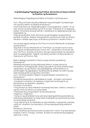 Ano ang kahulugan ng Renaissance - 1. Ano ang kahulugan ng Renaissance ...