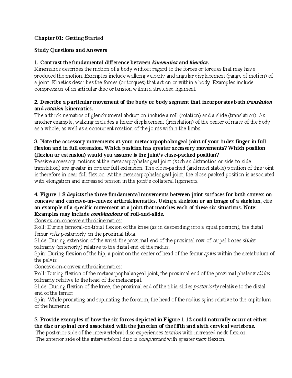 Chapter 1 Questions and Answers - Chapter 01: Getting Started Study ...