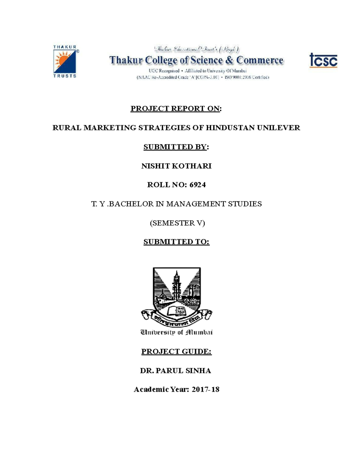 Black BOOK Print - PROJECT REPORT ON: RURAL MARKETING STRATEGIES OF ...