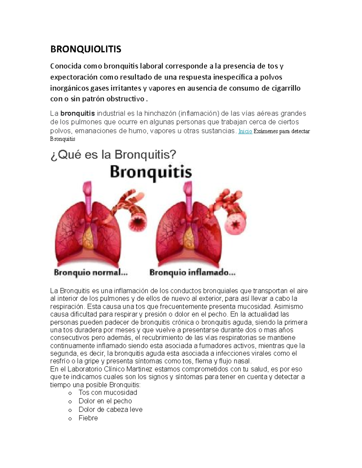 Bronquiolitis - bronquio - BRONQUIOLITIS Conocida como bronquitis ...