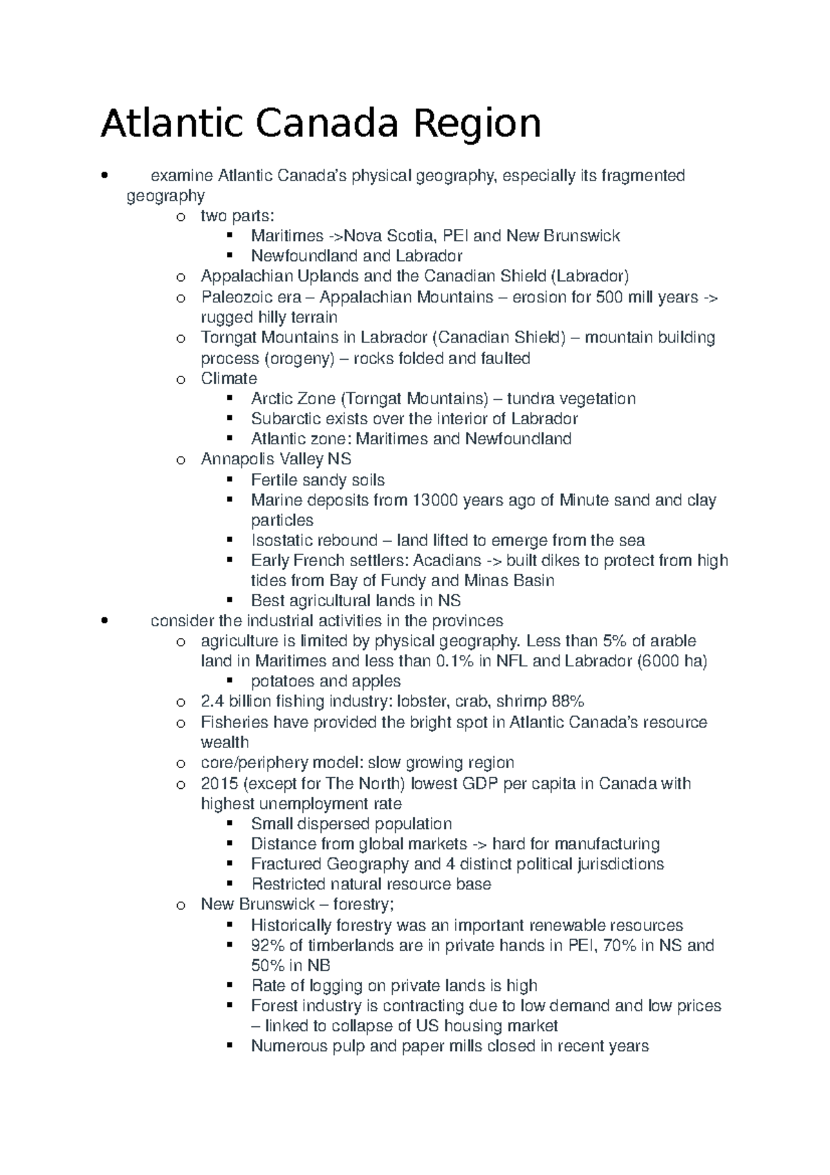 Atlantic Canada Notes - Atlantic Canada Region examine Atlantic Canada ...