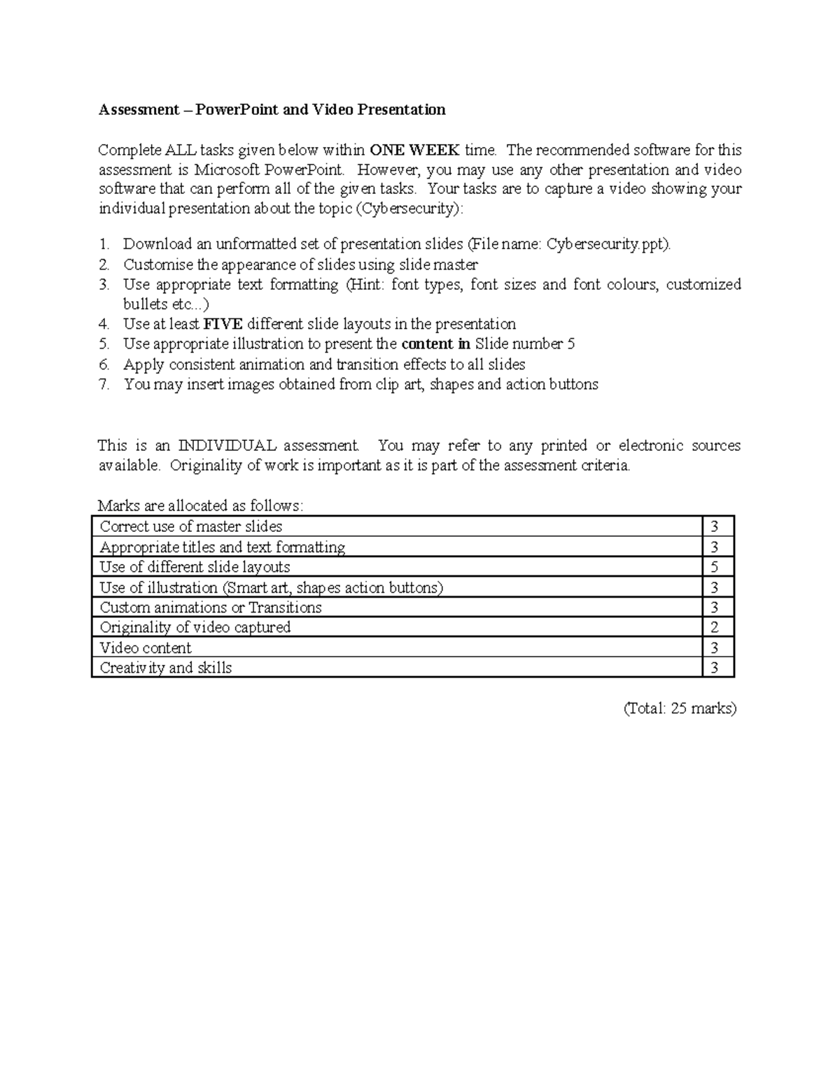 3 W9 Powerpoint and Video Assessment (New) - Assessment – PowerPoint ...