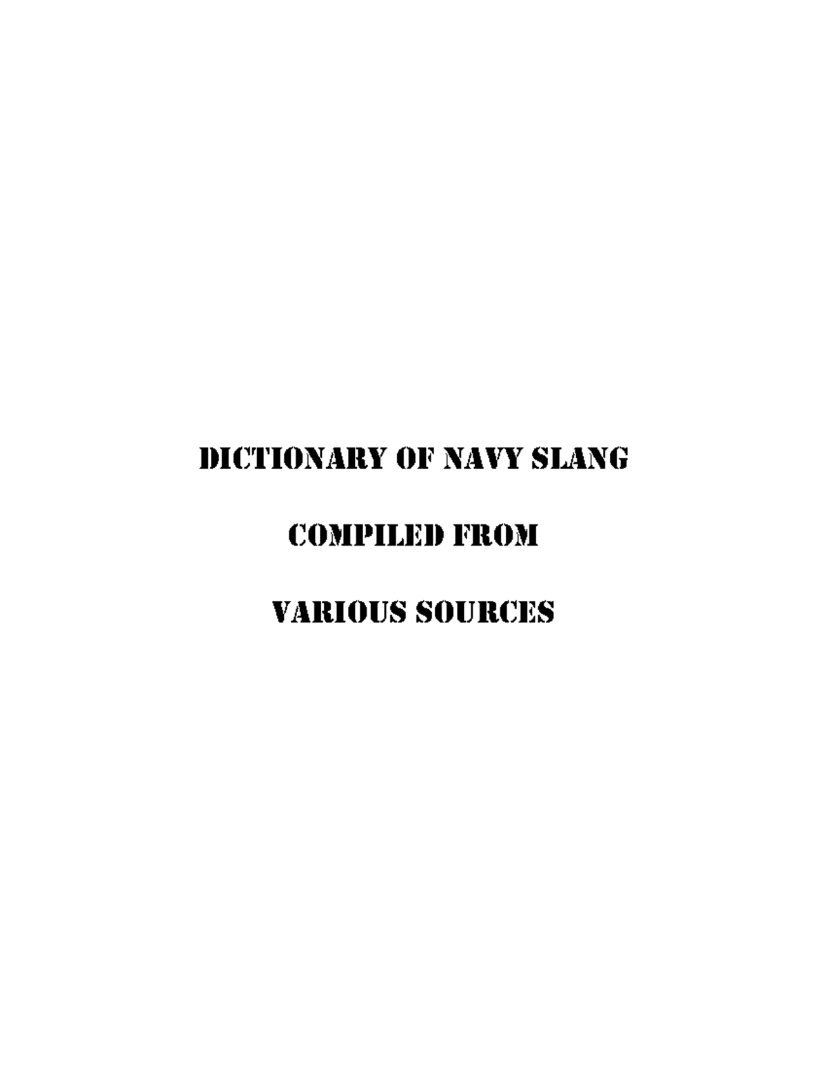 Navyslang - i need access to the other files - Dictionary of Navy Slang ...