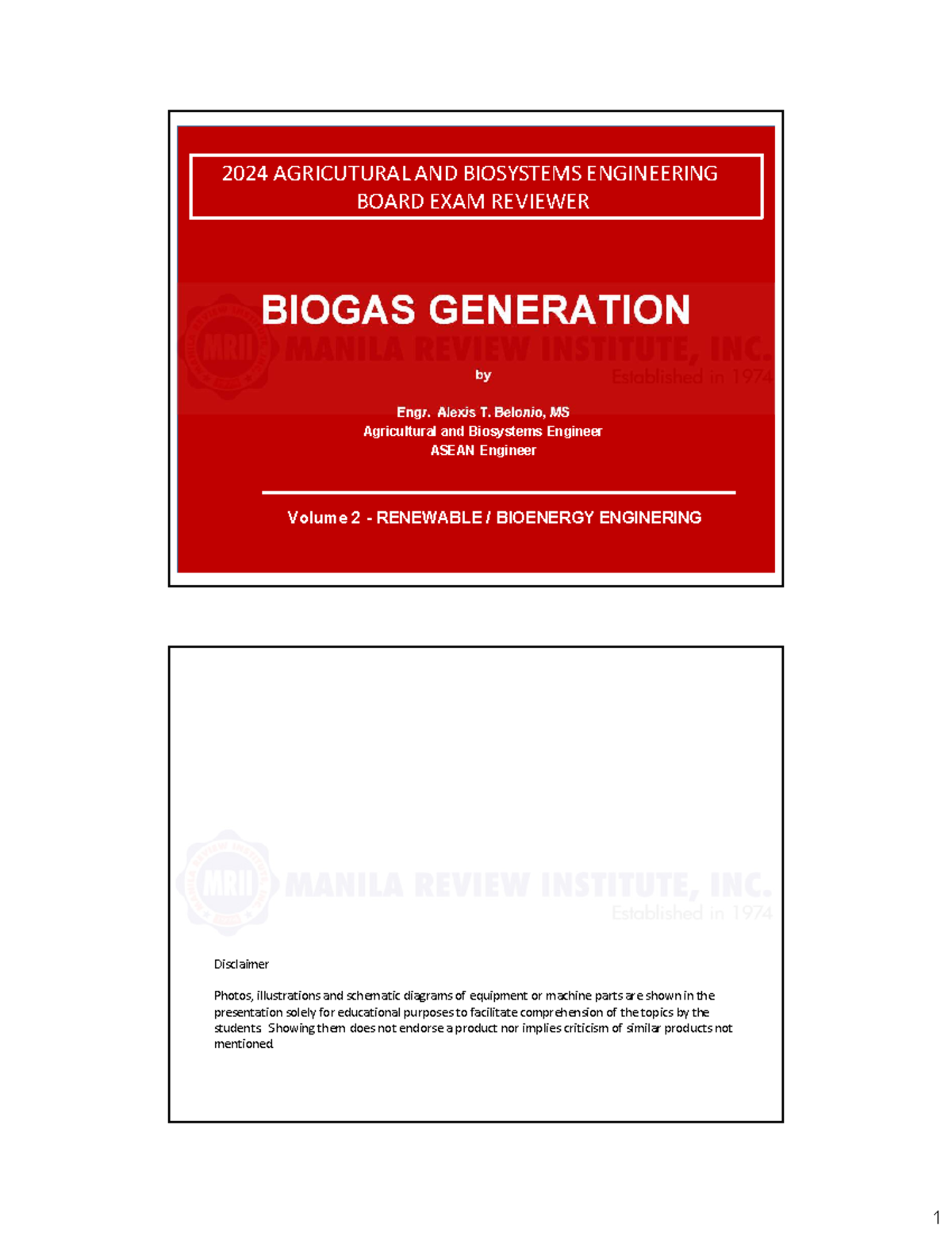 Chapter 10 Biogas Generation - BIOGAS GENERATION by Engr. Alexis T ...