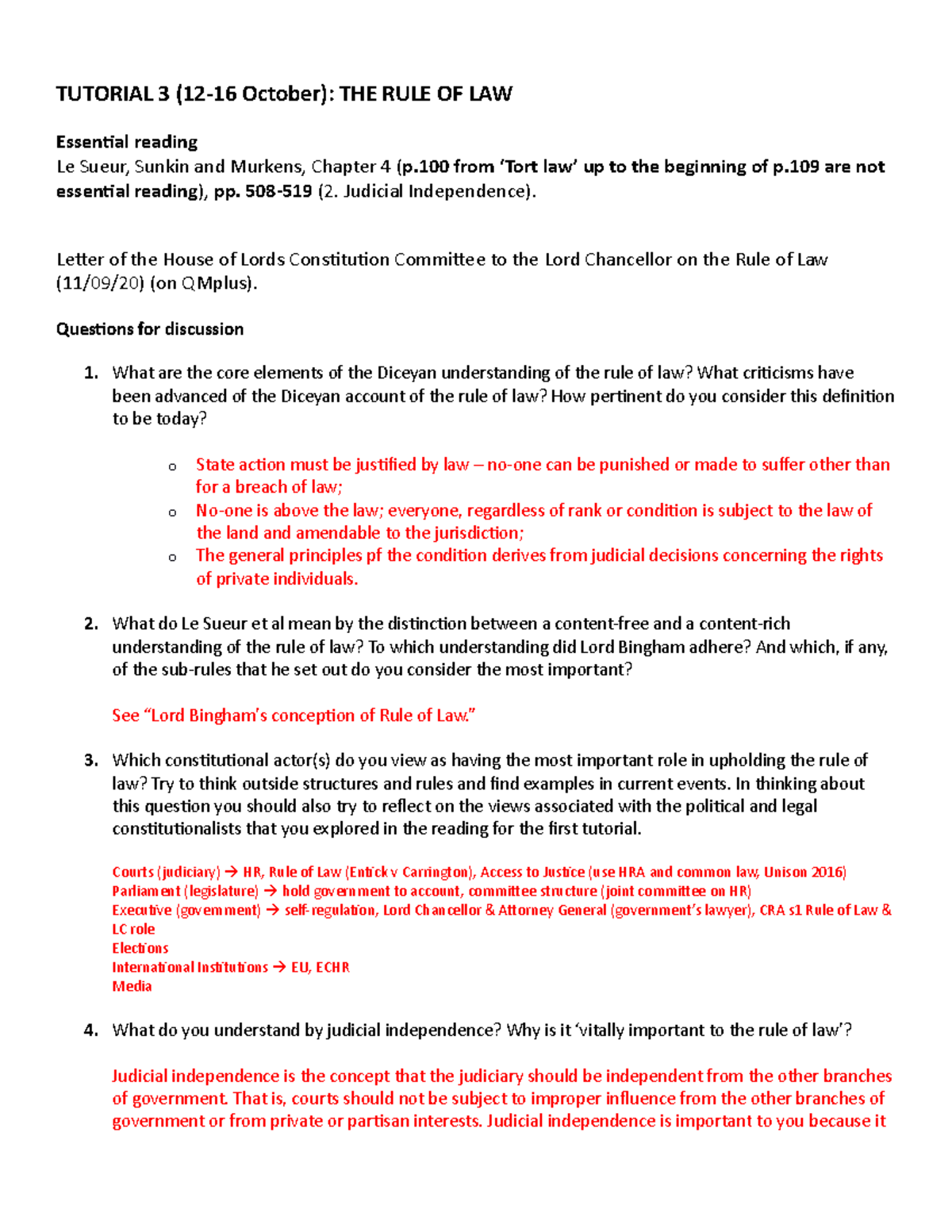 Tutorial 3 - THE RULE OF LAW - TUTORIAL 3 (12-16 October): THE RULE OF ...