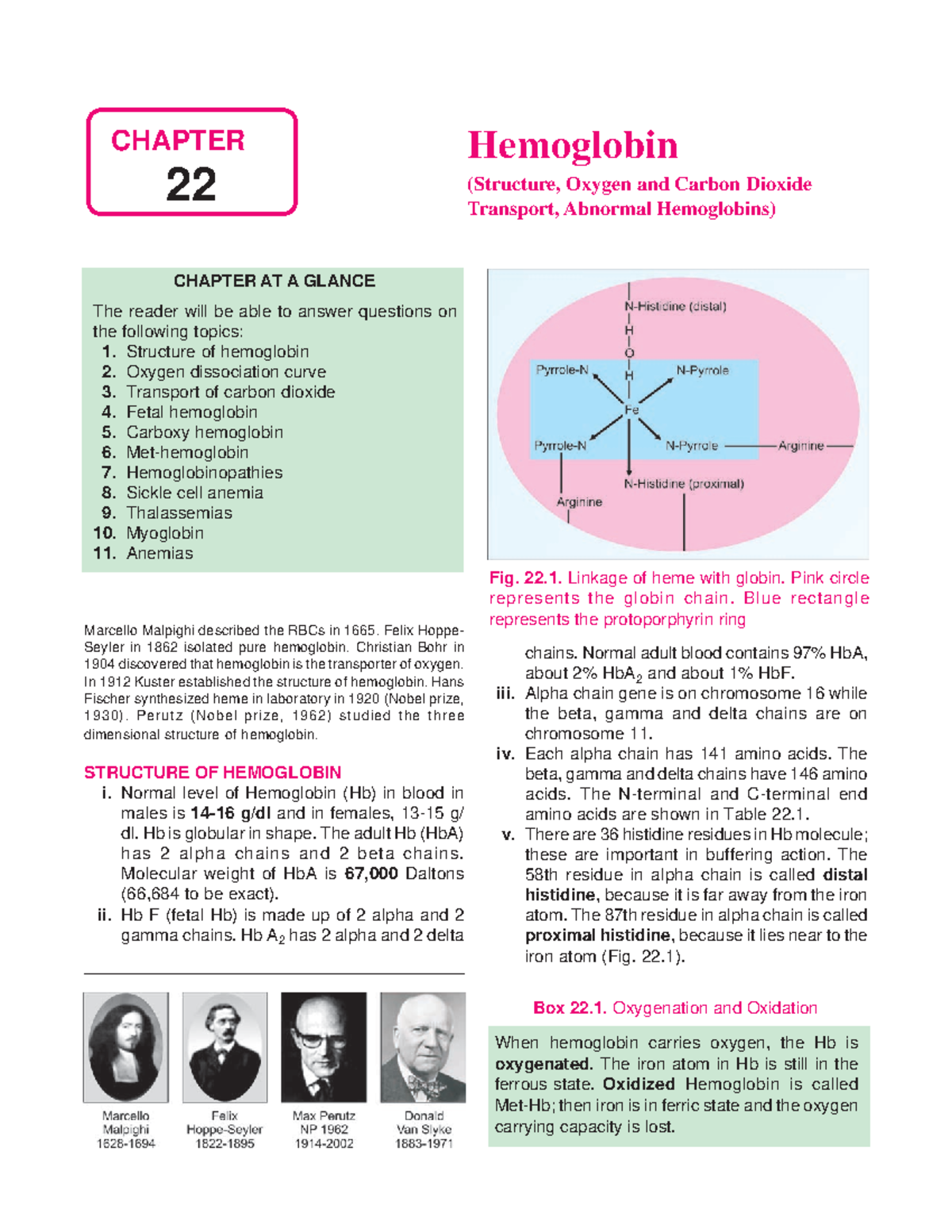 Hemoglobin - 254 Textbook of Biochemistry; Section B: General ...