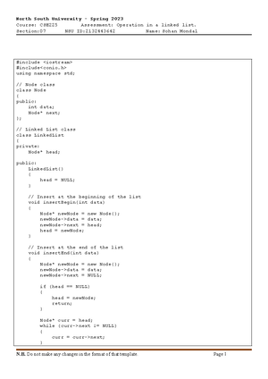 Cse115 lab 9 - North South University Course: CSE Task 1 a C program to print a hollow ...