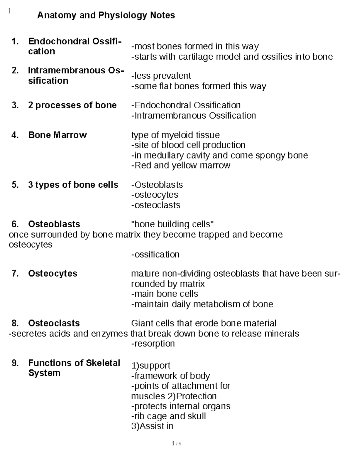 Anatomy and Physiology Notes - Studocu