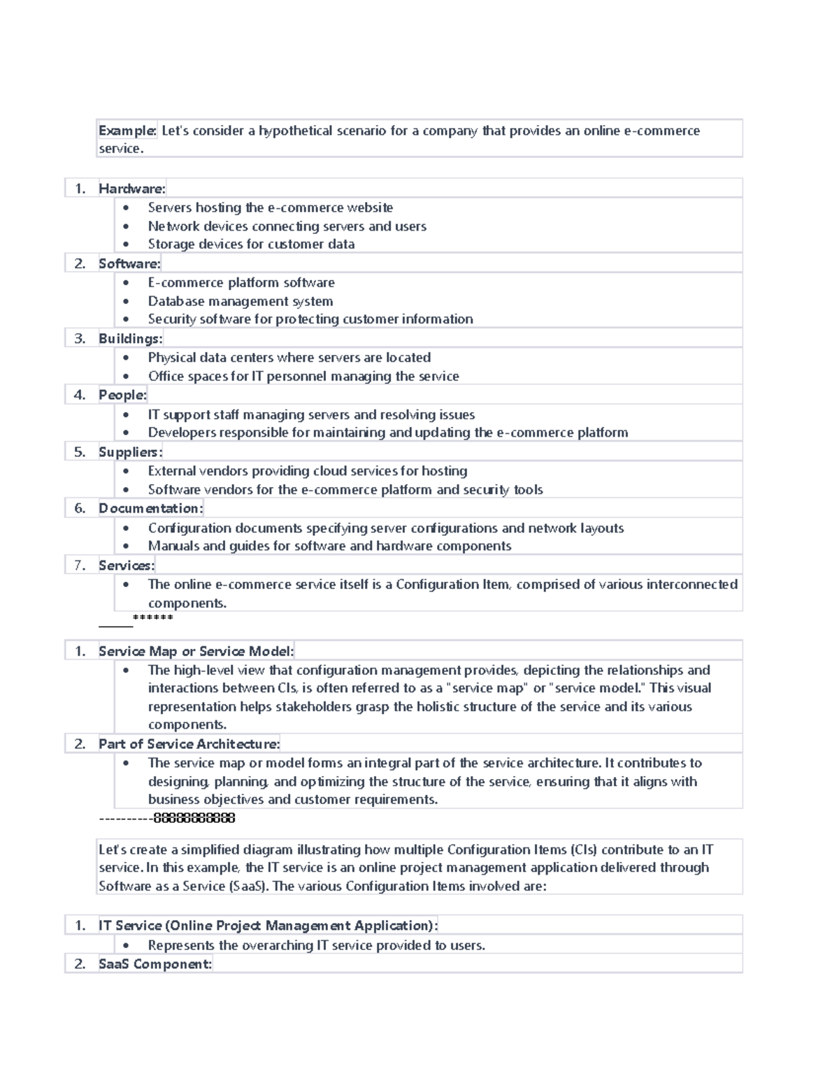 ITIL Foundation best practice - Example: Let's consider a hypothetical ...