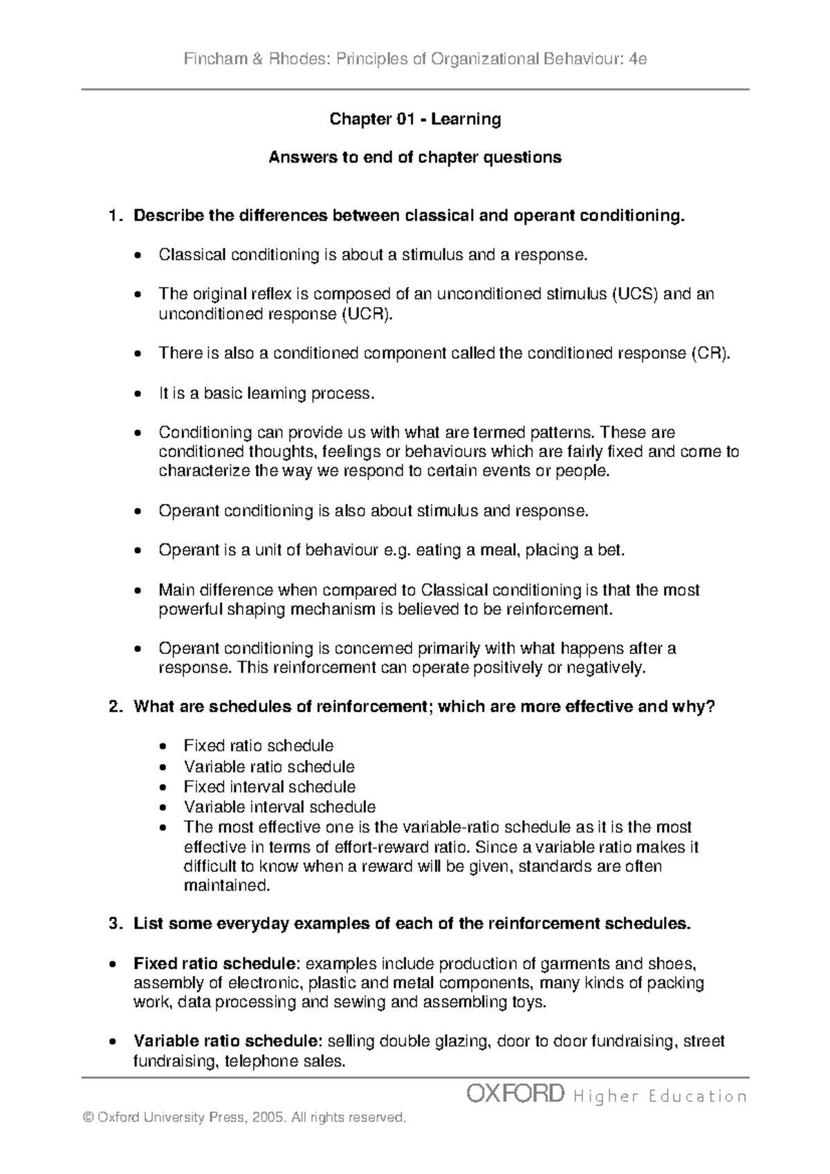 Answers ch01 - answer - OXFORD H i g h e r E d u c a t i o n Chapter 01 ...