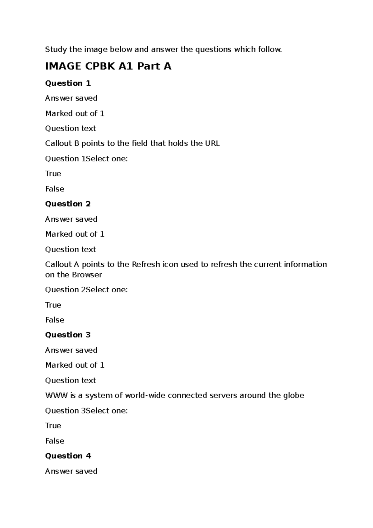 Assessment 1 - Study the image below and answer the questions which ...
