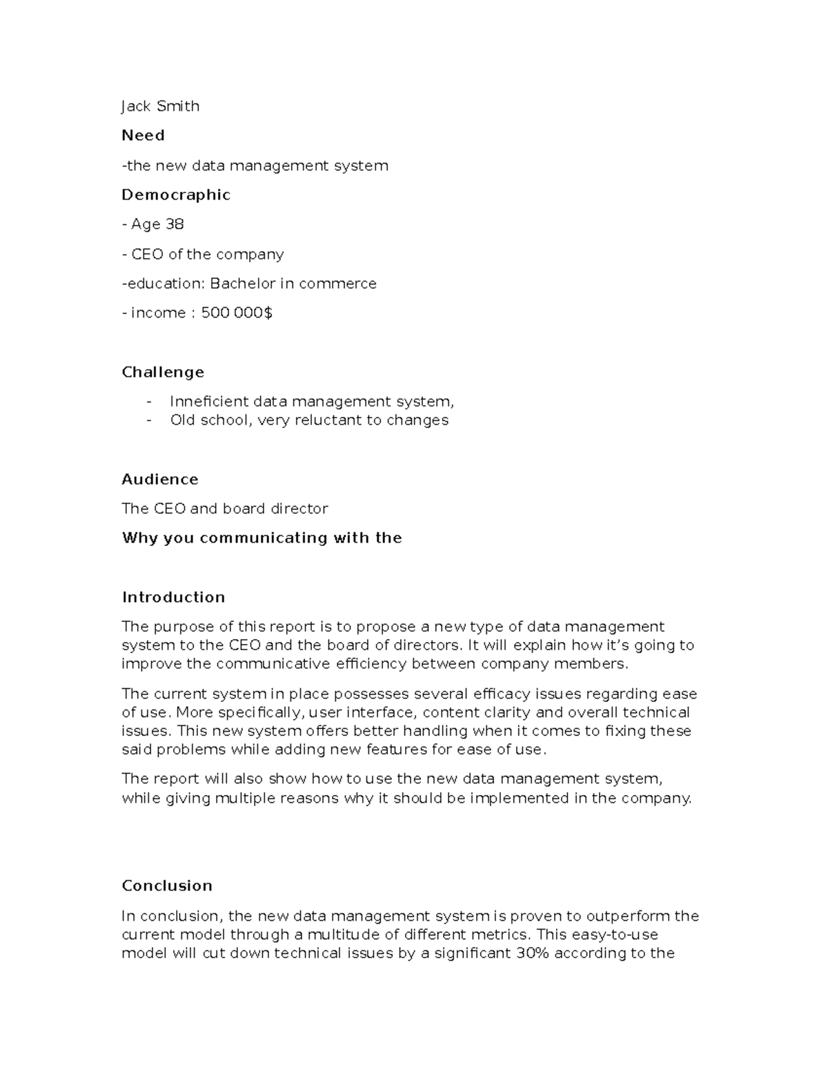 Jack Smith CEO introduction - Jack Smith Need -the new data management ...