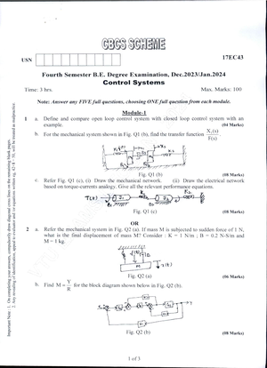 SCH 15EC43 - MQP - CBCS SCHEME USN 15EC43 Fourth Semester B. Degree ...