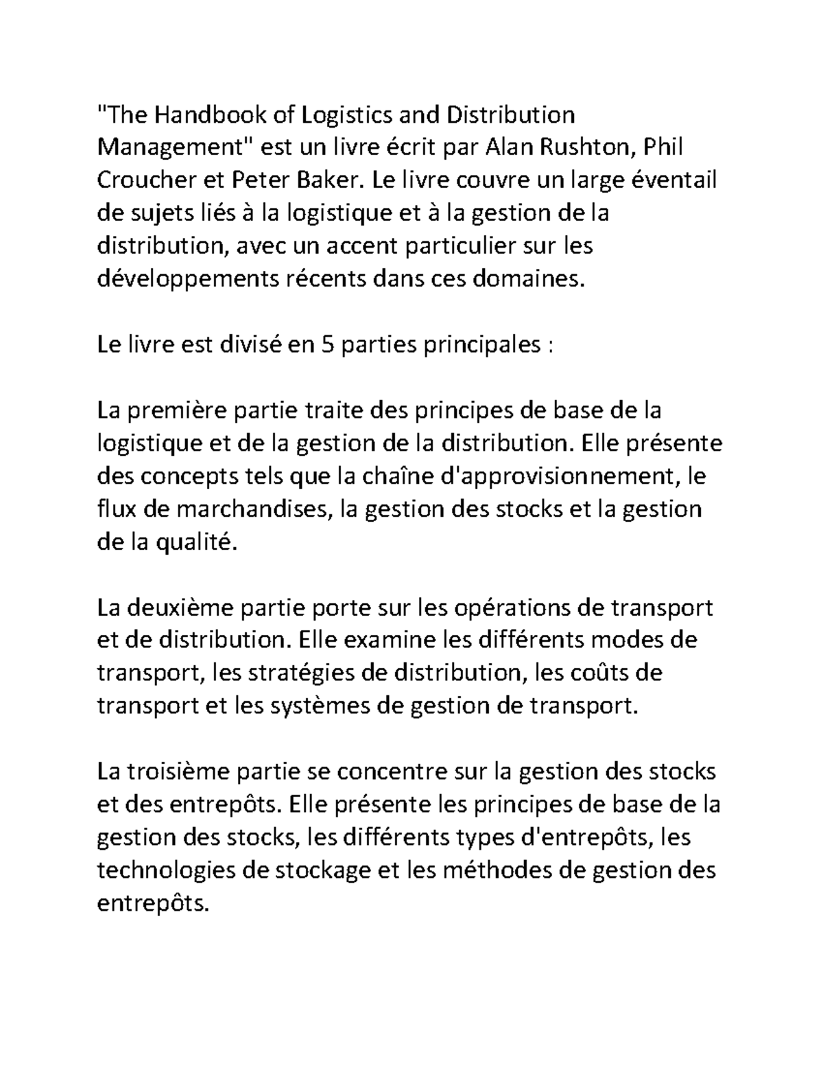 The Handbook of Logistics and Distribution Management - "The Handbook ...