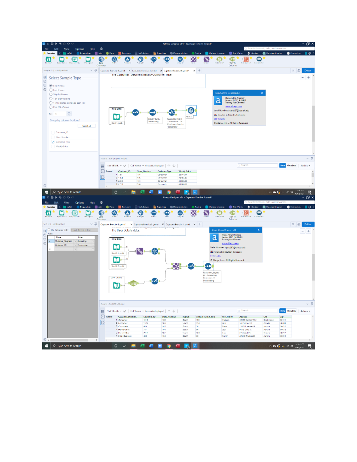 Alteryx screenshots capstone 2 INMT 242 - INMT 242 - Studocu