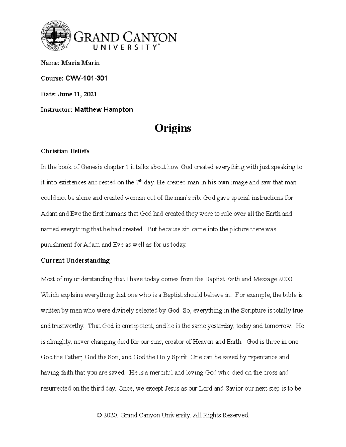 CWV-101-301-RS-T2 The Origins Template-Online - Name: Maria Marin ...