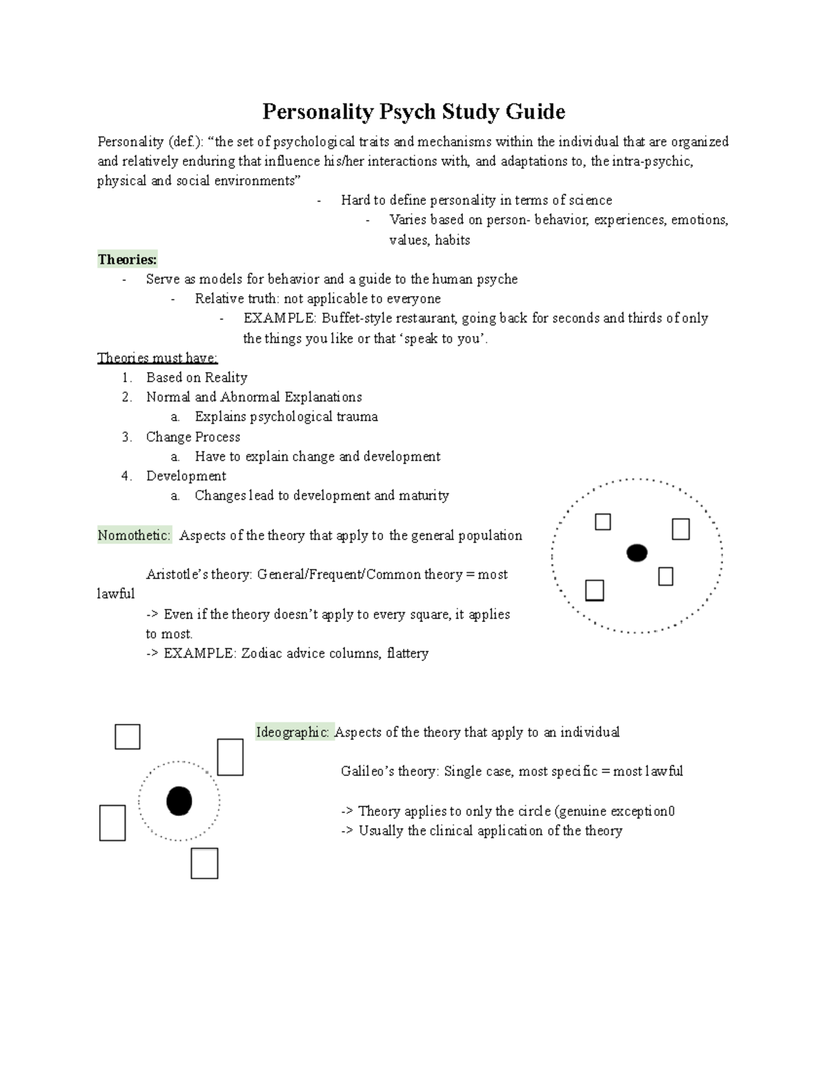 Personality Psych Study Guide - Personality Psych Study Guide ...