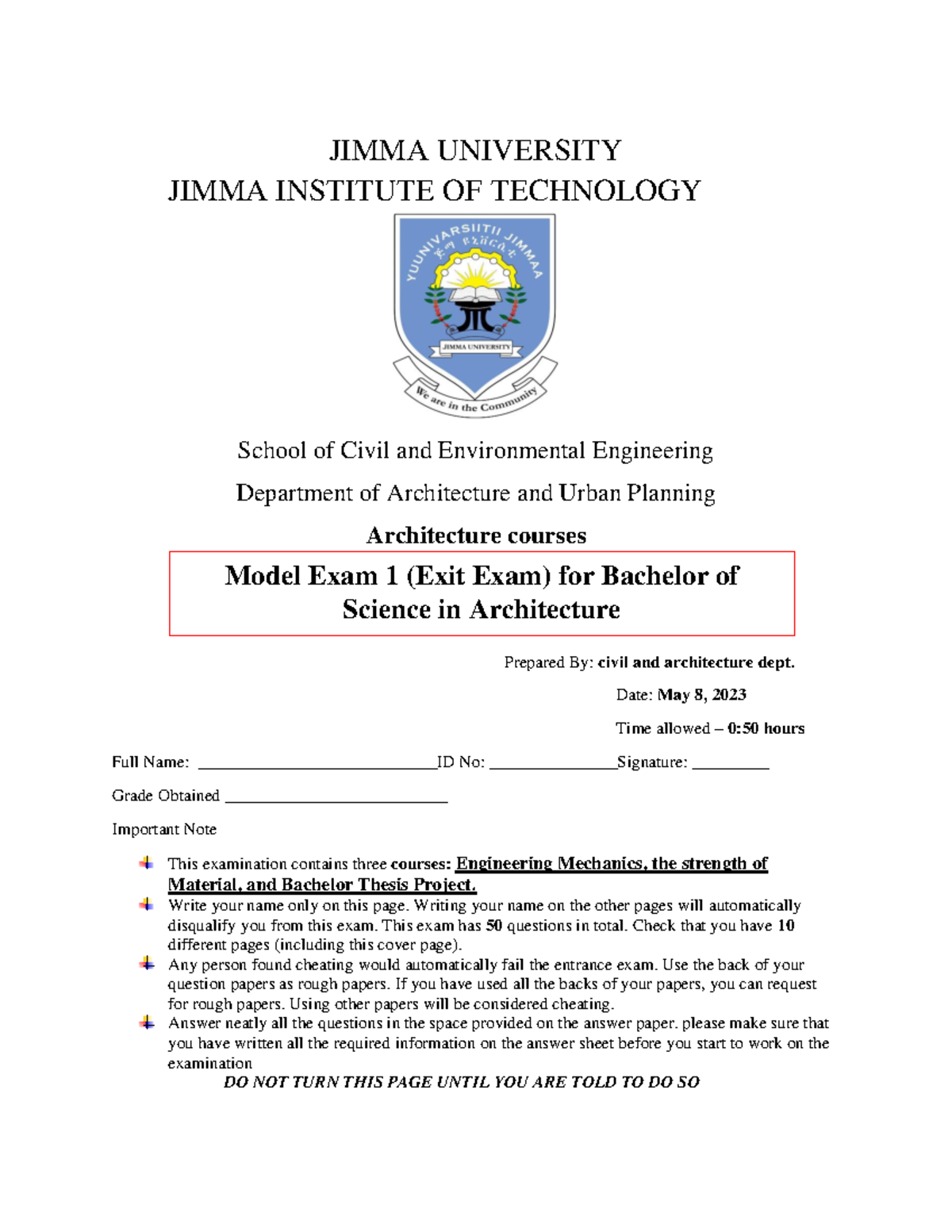 6 Theory AND Design OF Structure, Bachelor Thesis Project validated ...