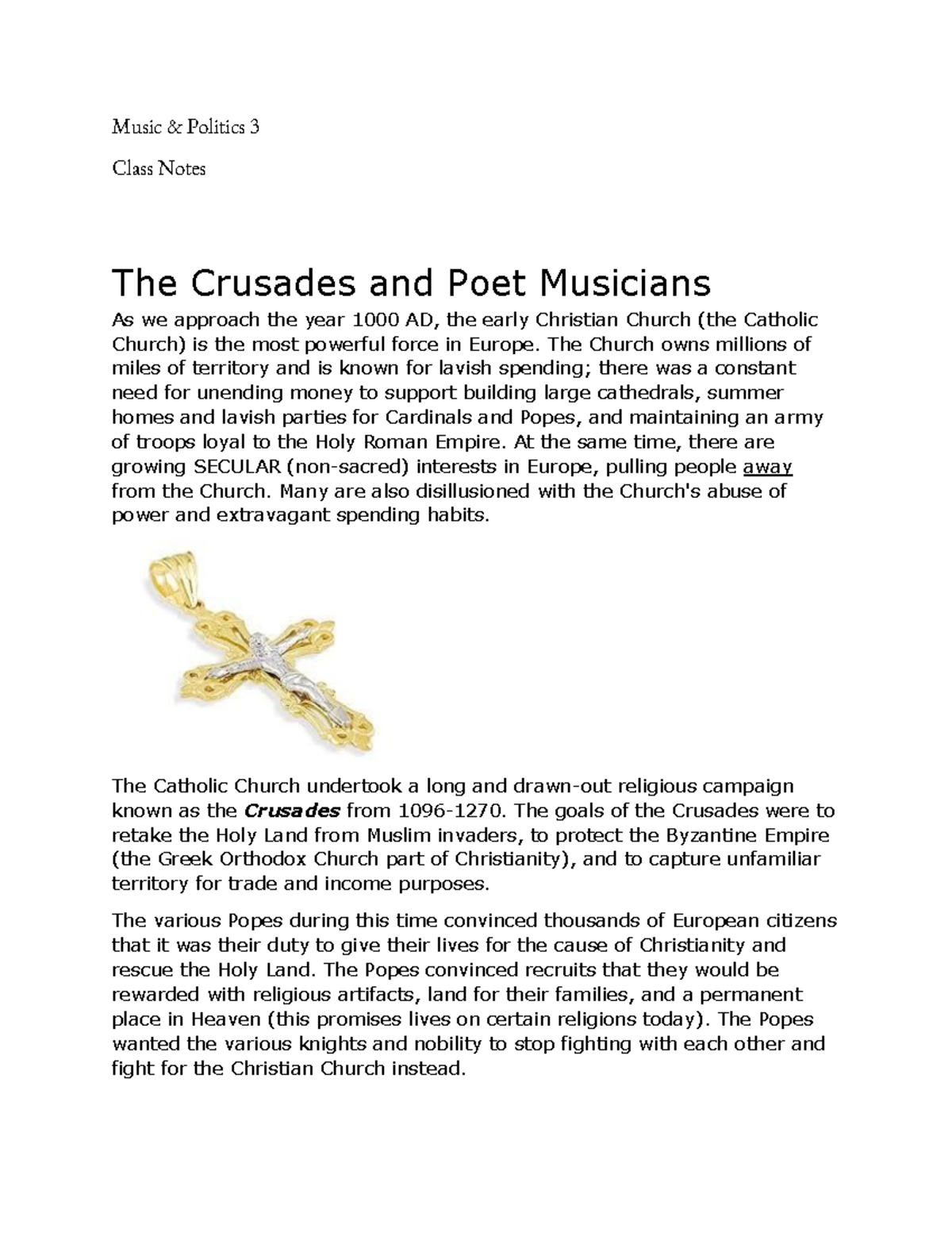 Document 1-2 - The Crusades and Poet Musicians - Music & Politics 3 ...