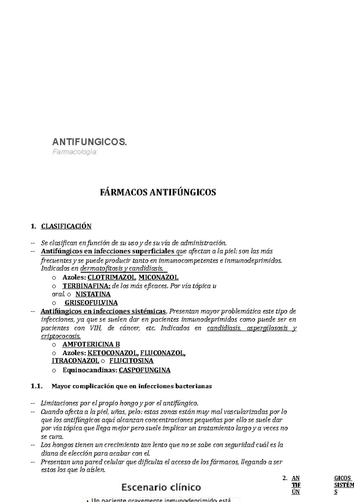 Antifungicos - ANTIFUNGICOS. Farmacología: FÁRMACOS ANTIFÚNGICOS 1 ...