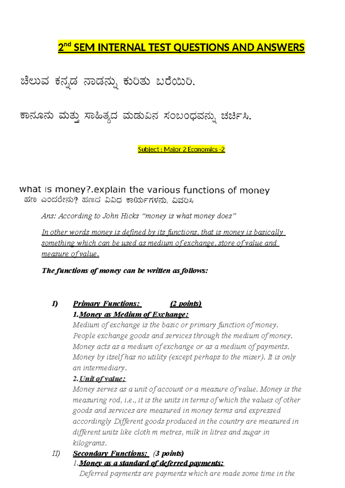 2 SEM Internal TEST - please refer. - 2 nd SEM INTERNAL TEST QUESTIONS ...