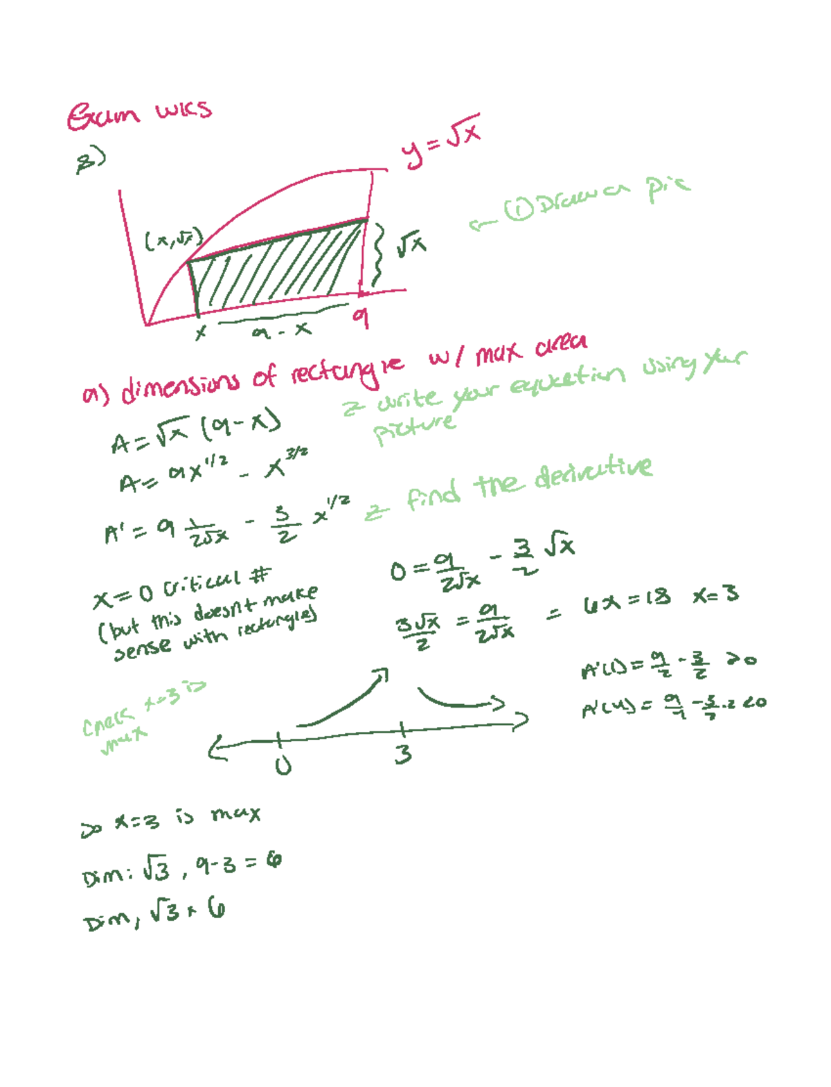 Final Exam Study Practice- Calculus - EXUM WKS Draw a pic Ei T a ...