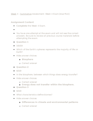 Wk 2 Summative Assessment Week 2 Exam - Assignment Content Complete the ...
