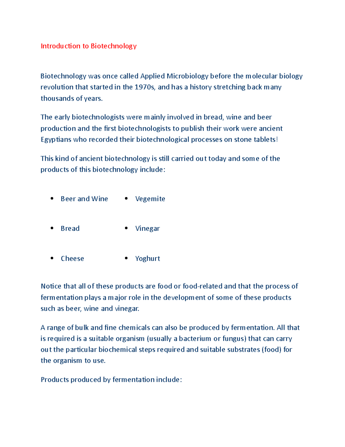 Introduction to Biotechnology(all) - Introduction to Biotechnology ...