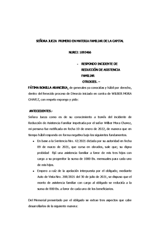 Respuesta Demanda DE Divorcio-JUAN DE DIOS Condori - SEÑORA JUEZ DE ...