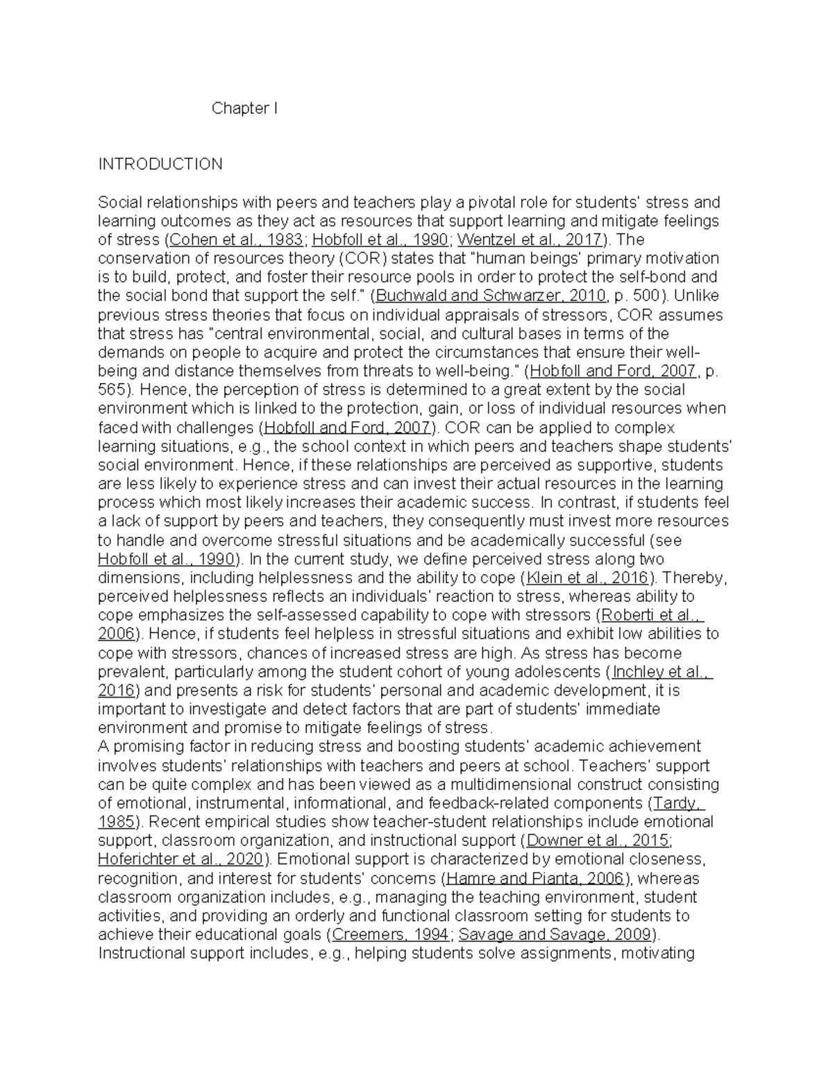 Action research - This work is for academic purposes - Chapter I ...