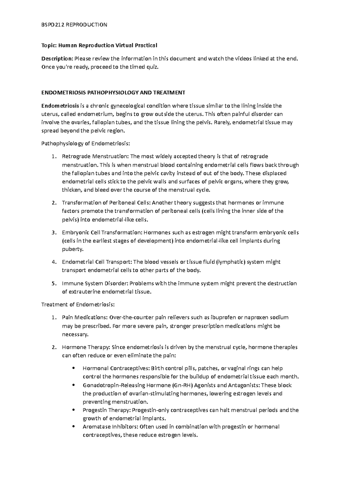 BSPD212 Reproduction prac sheet - Topic: Human Reproduction Virtual ...