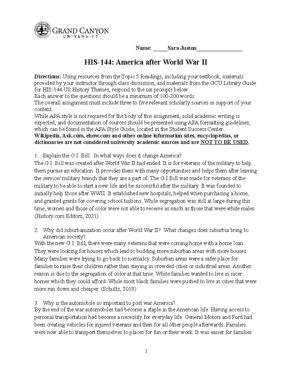 HIS-144-T5.America After WWII Online - Hist-144 - GCU - Studocu