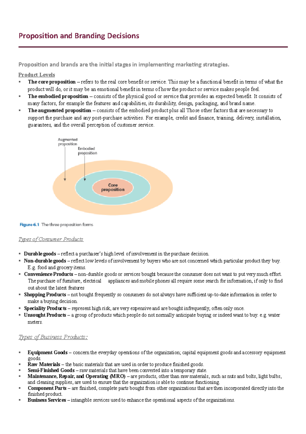 Proposition and Branding Decisions - Proposition and Branding Decisions ...
