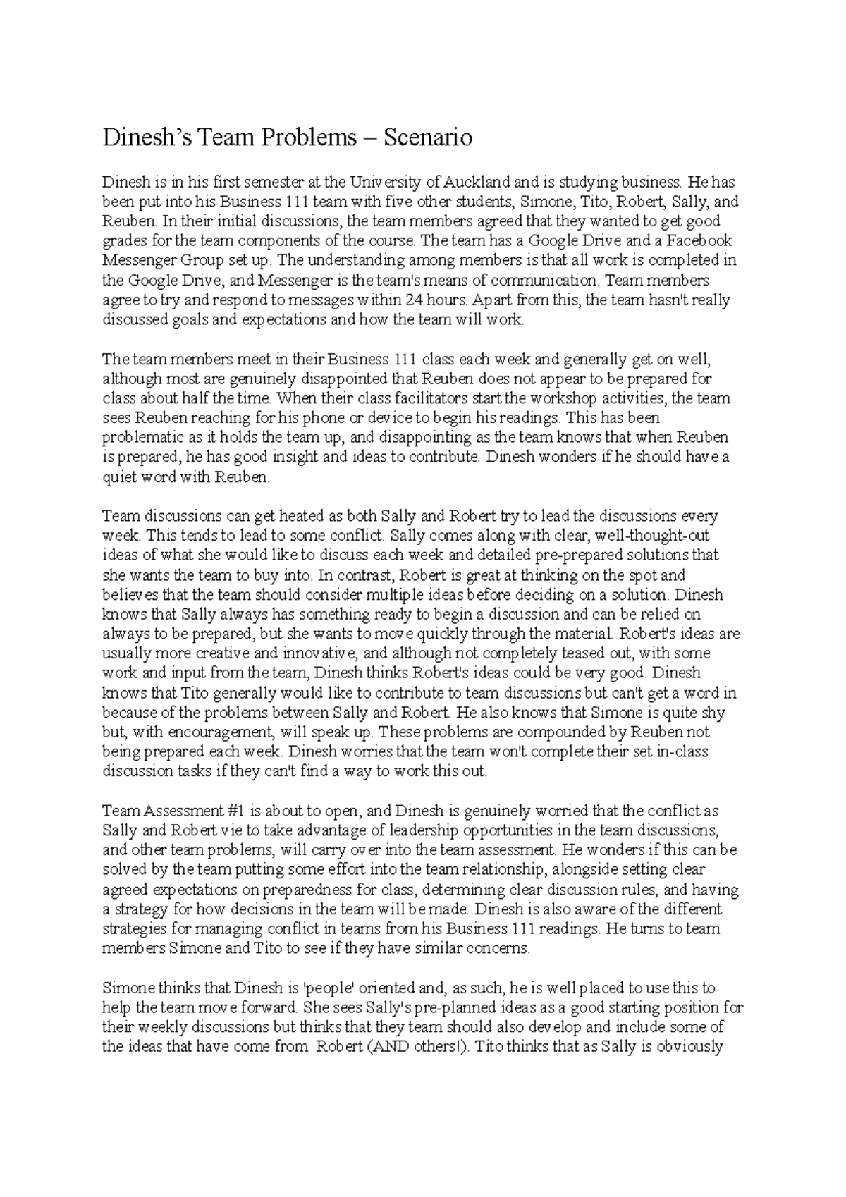 Dinesh%27s+Team+Problems+2022 - Dinesh’s Team Problems – Scenario ...