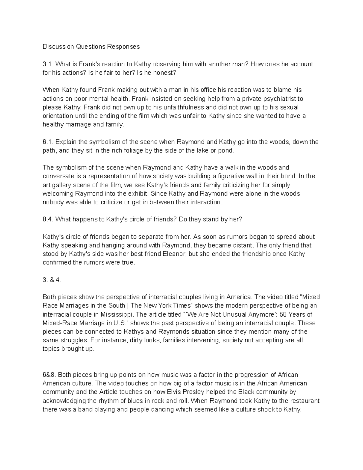 Unit 10 - Discussion board unit 10 answers - Discussion Questions ...