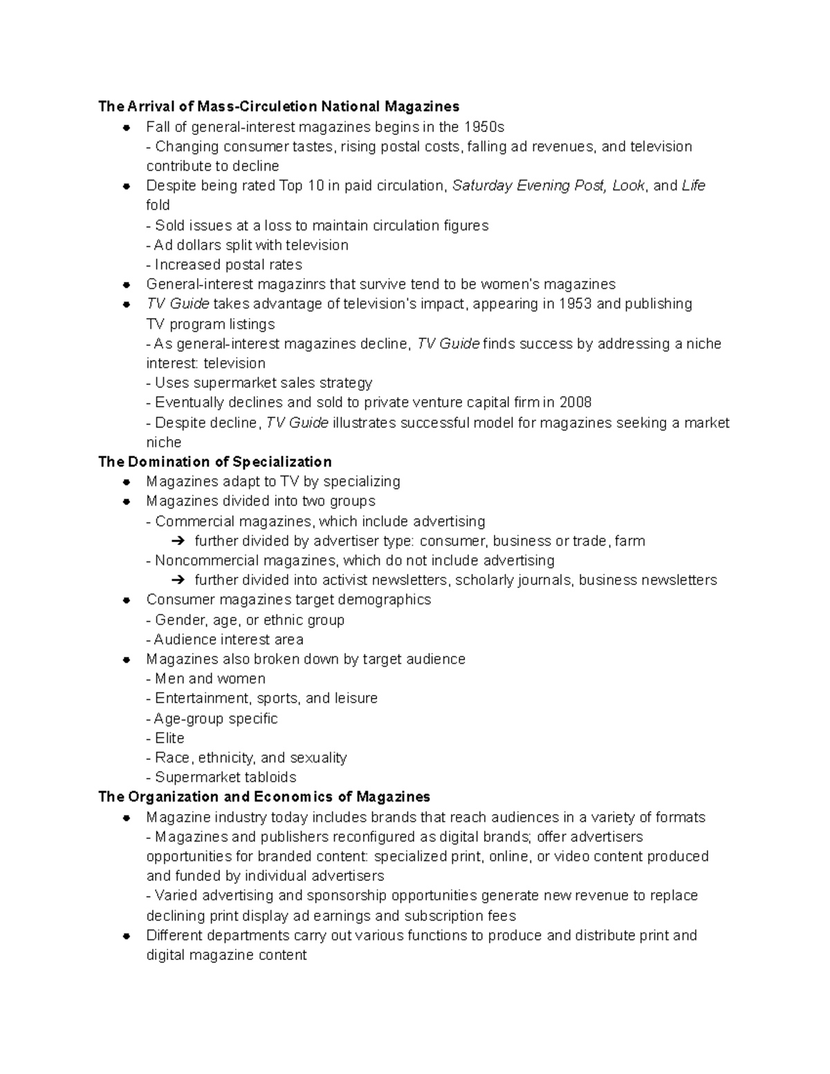 Copy of DMJ 101 Media and Society - sep 29; Magazines continued - The ...