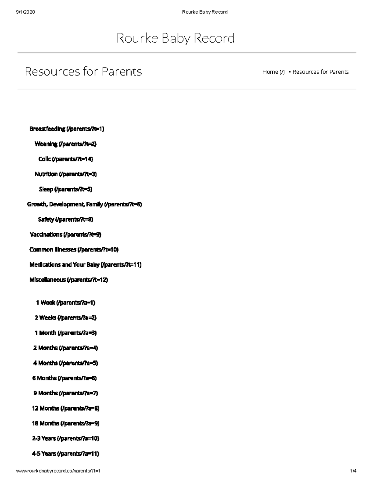 Rourke Baby Record - GOOD Canadian Resources FOR Counseling PEDS Cases ...